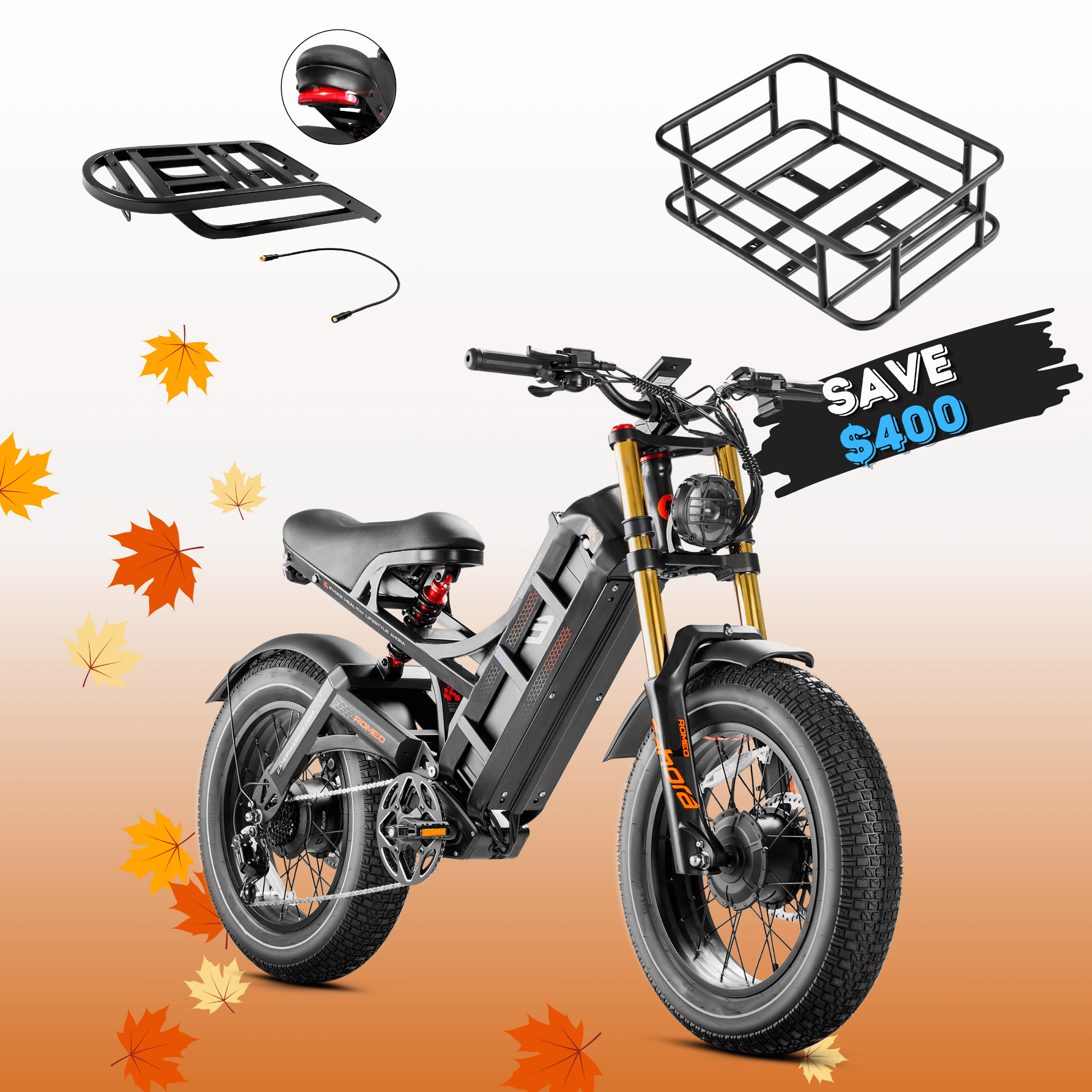 2500W Daul Motor Electric Bike | Moped Electric Bike | Eahora Romeo II